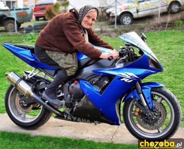 Babka na motorze - ChoZoba.pl - śmieszne obrazki, gify, filmy, zdjęcia ...