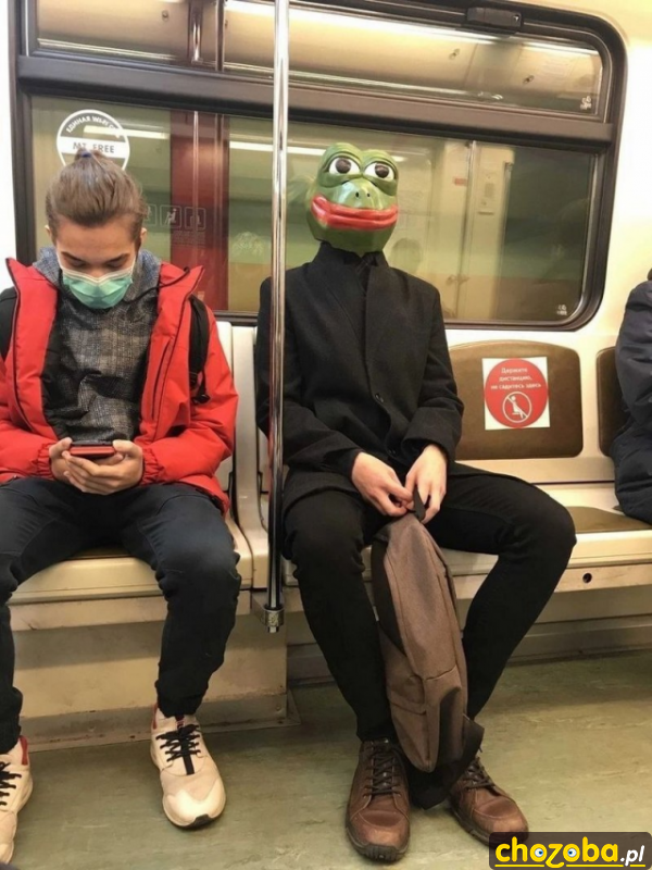 Żaba w metrze - ChoZoba.pl - śmieszne obrazki, gify, filmy, zdjęcia ...